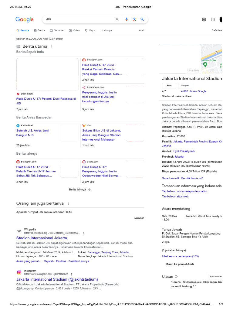 JIS - Penelusuran Google | PDF