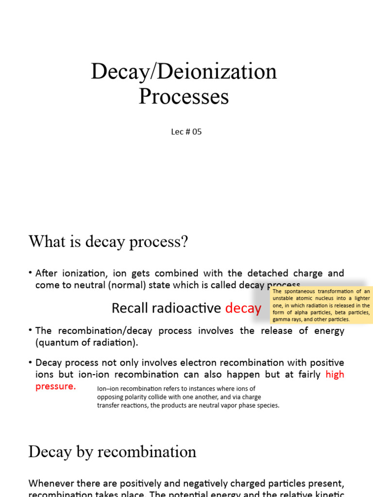 Lec# 05 Decay Processes | PDF | Radioactive Decay | Ion