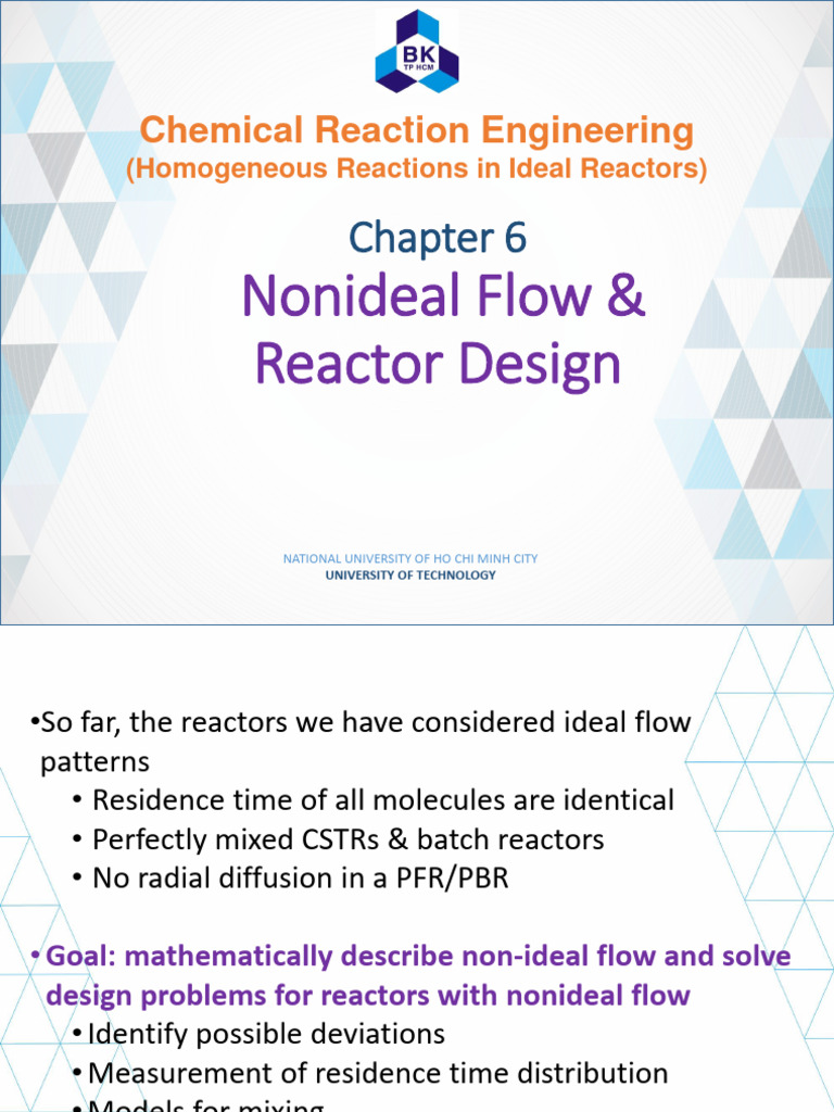 CRE Chapter 6 Nonideal flow reactor design- K192 | PDF | Chemistry ...