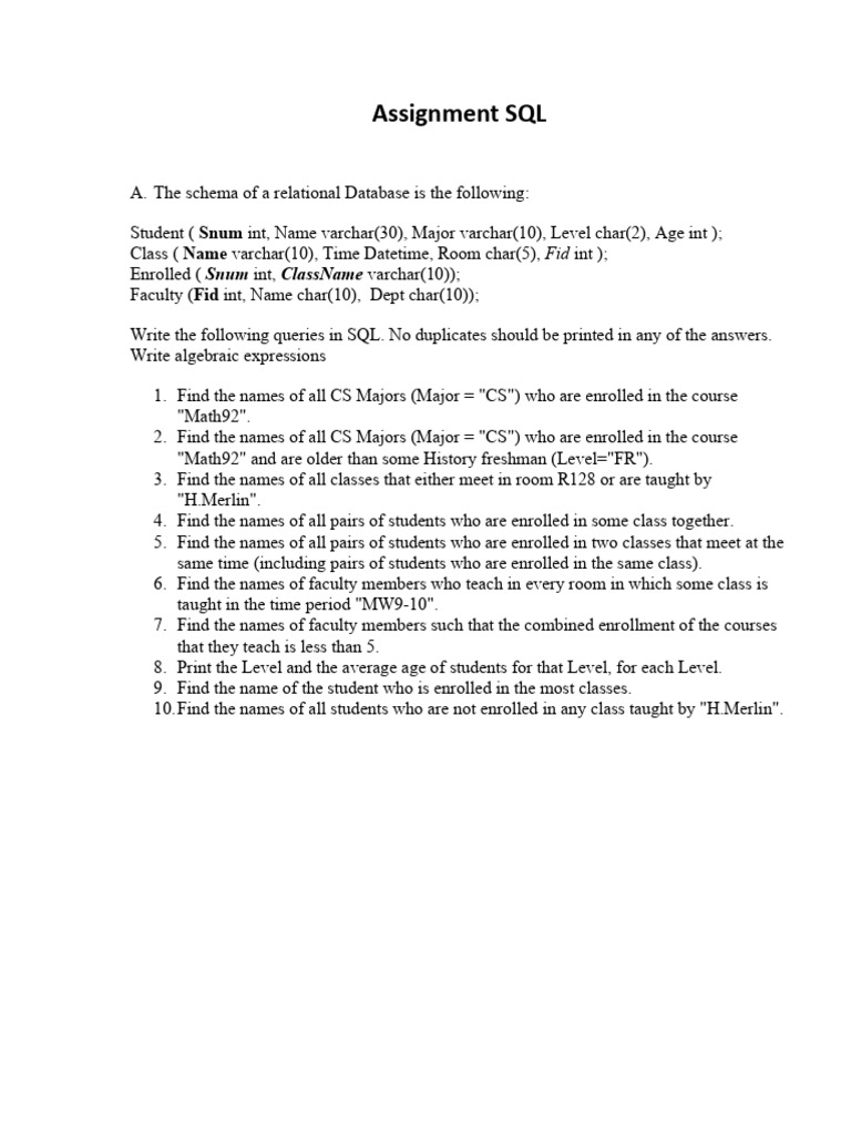 HW SQL2 | PDF | Relational Model | Data Management Software