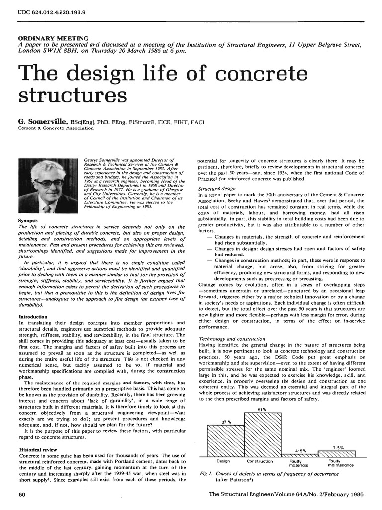 Concrete Structure Design Life | PDF | Concrete | Cement