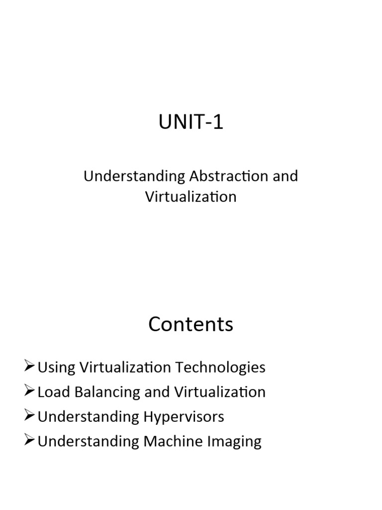 Unit-I CC | PDF | Cloud Computing | Virtualization