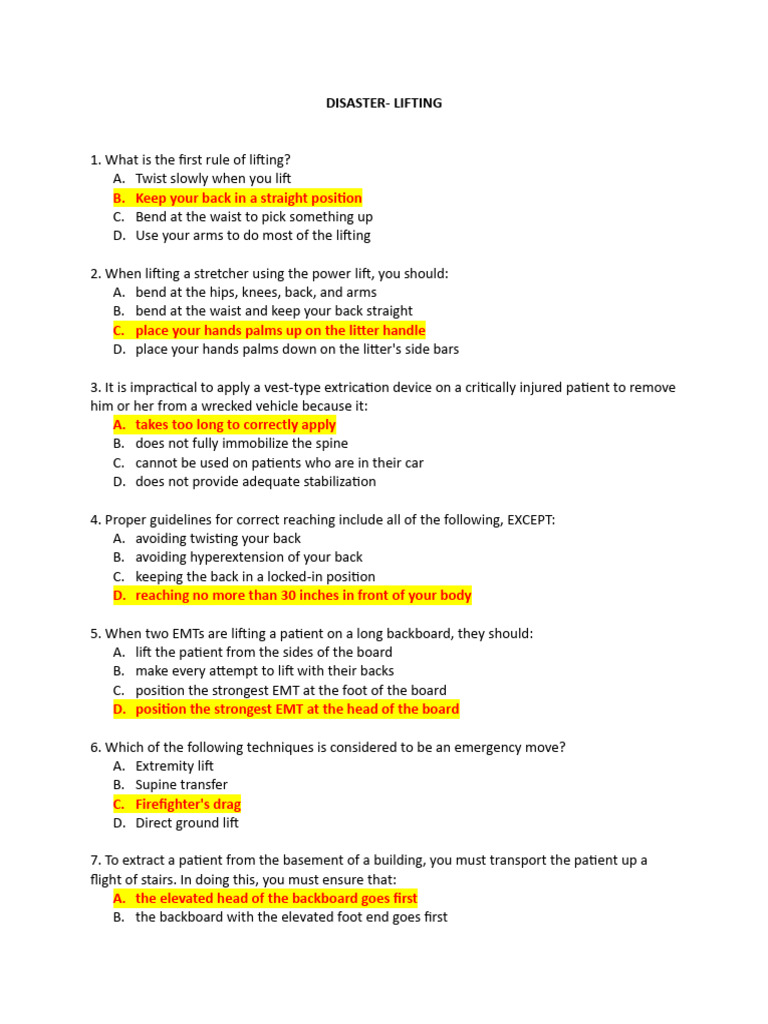 Patient Lifting Techniques Guide | PDF | Spinal Cord Injury | Emergency ...