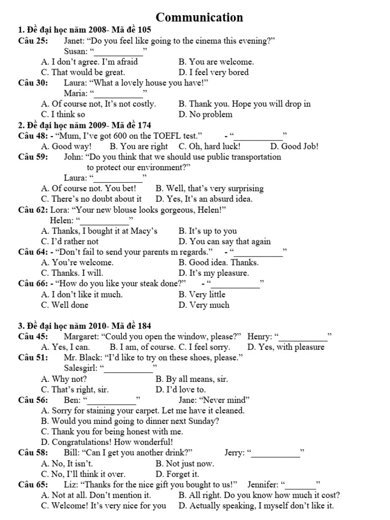Communication Exercise | PDF