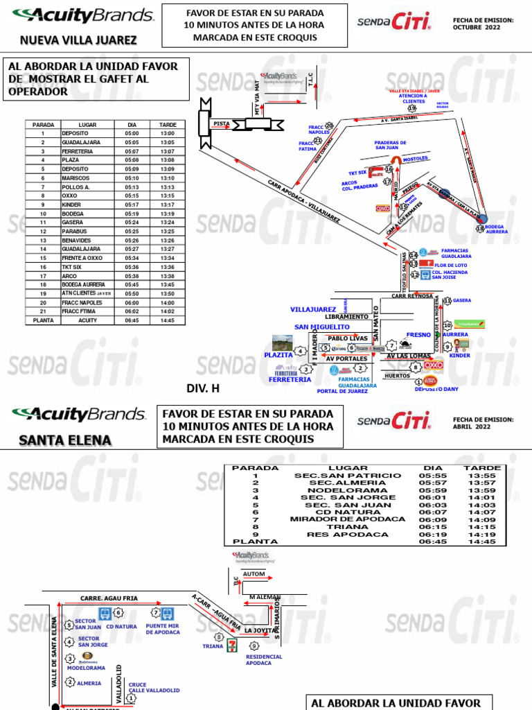 Acuity Apodaca Croquis Actuales Octubre 2022 Acualizados | PDF