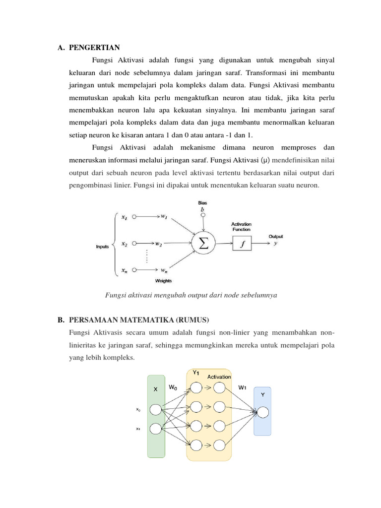 Fungsi Aktivasi | PDF | Sains & Matematika