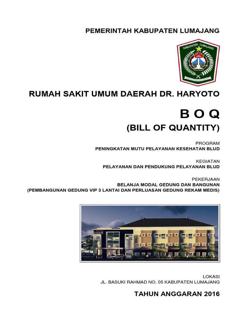 Boq V I P Anggrek Final | PDF