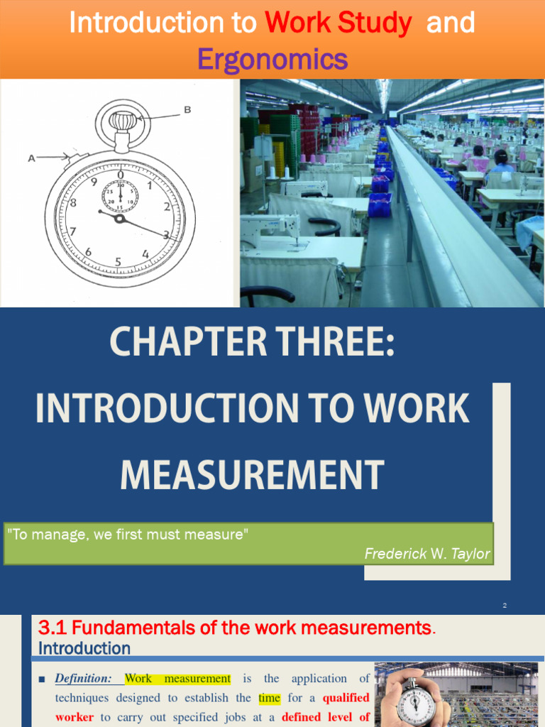 Chapter Three Work Measurement | PDF | Sampling (Statistics) | Statistics