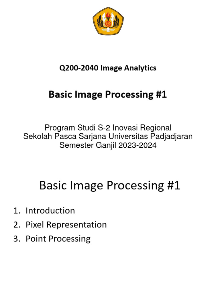 Basic Image Processing #1 | PDF | Digital Image | Matrix (Mathematics)