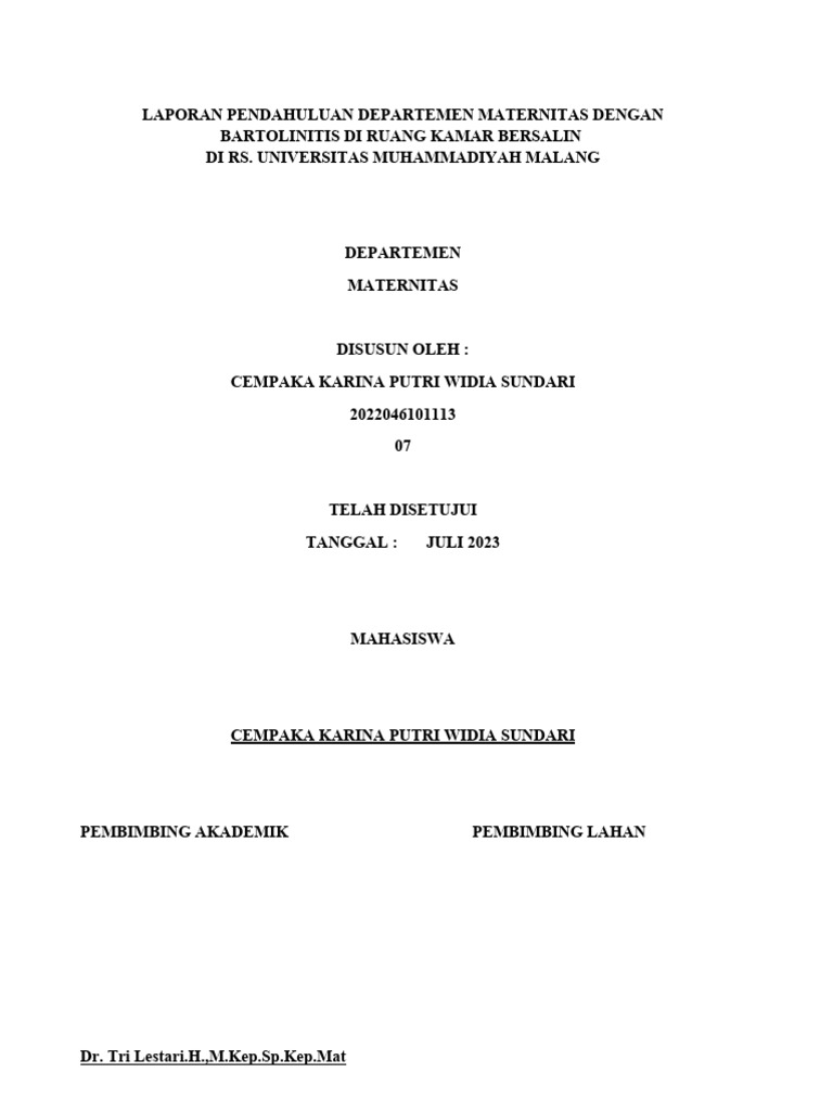 Bartolinitis Rs Umm | PDF