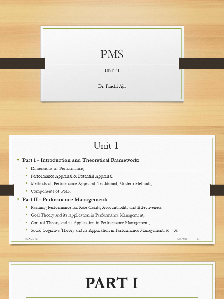 Unit 1 Performance Management System Pdf Goal Performance Appraisal