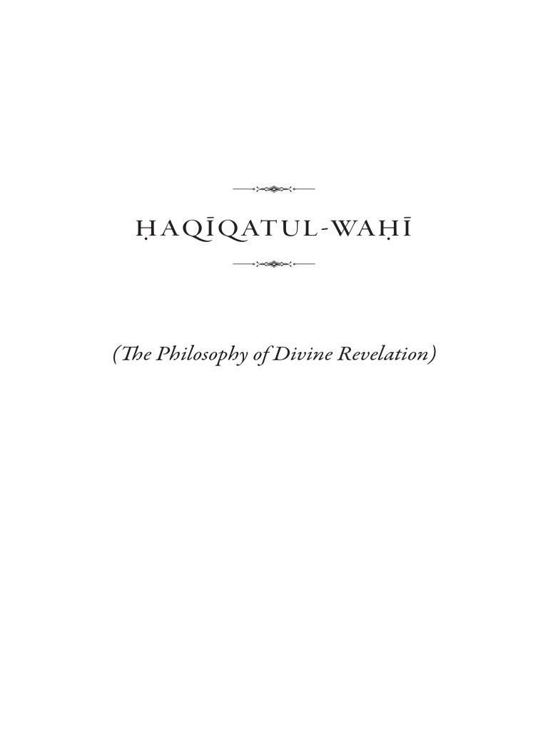 Haqiqatul Wahi | PDF | Prophets And Messengers In Islam | Religious ...