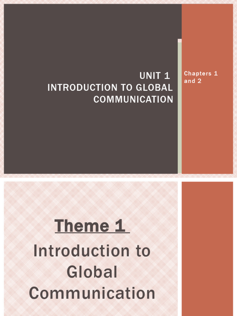 Chapter 1 Unit 1 What Is Global Communication | PDF | Globalization ...
