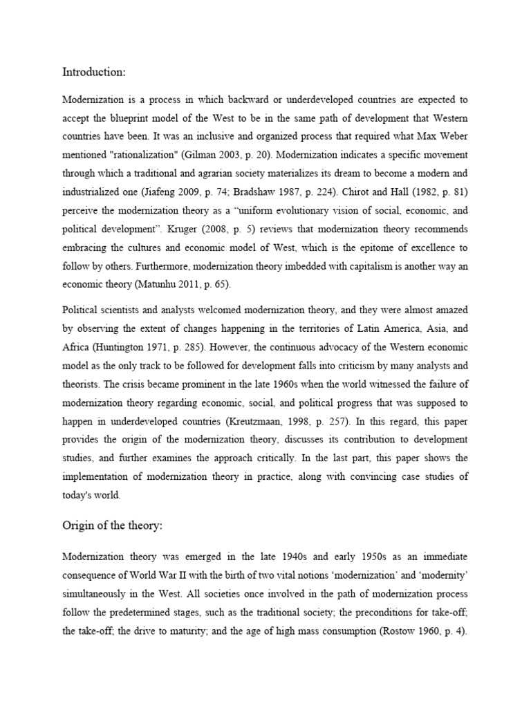 Modernization Theory Critique | PDF | Modernization Theory | Aids