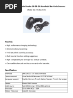 SR-2000W 1D/2D Code Reader Specs | PDF