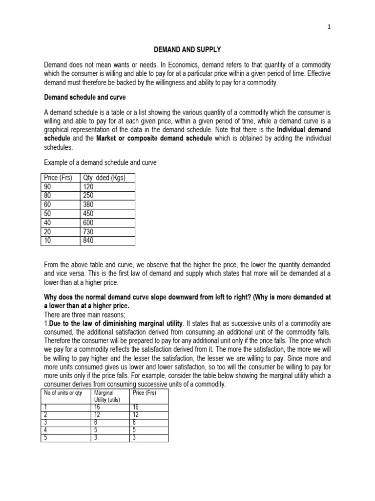 Demand and Supply | PDF | Demand | Price Elasticity Of Demand