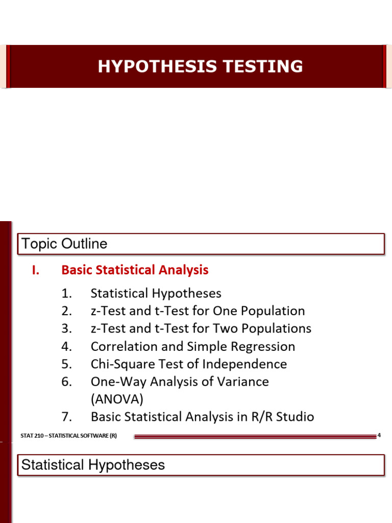 Basic Statistical Analysis Presentation | PDF | Student's T Test | P Value