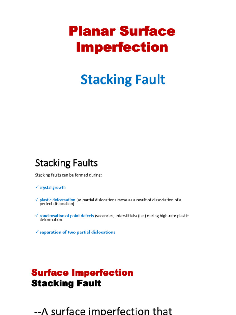 Stacking Faults and Partial Dislocations | PDF | Dislocation ...