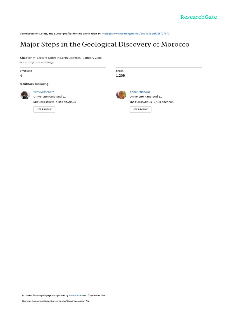 Chap 9 - Major Steps in The Geological Discovery (Missenard-2008) | PDF ...