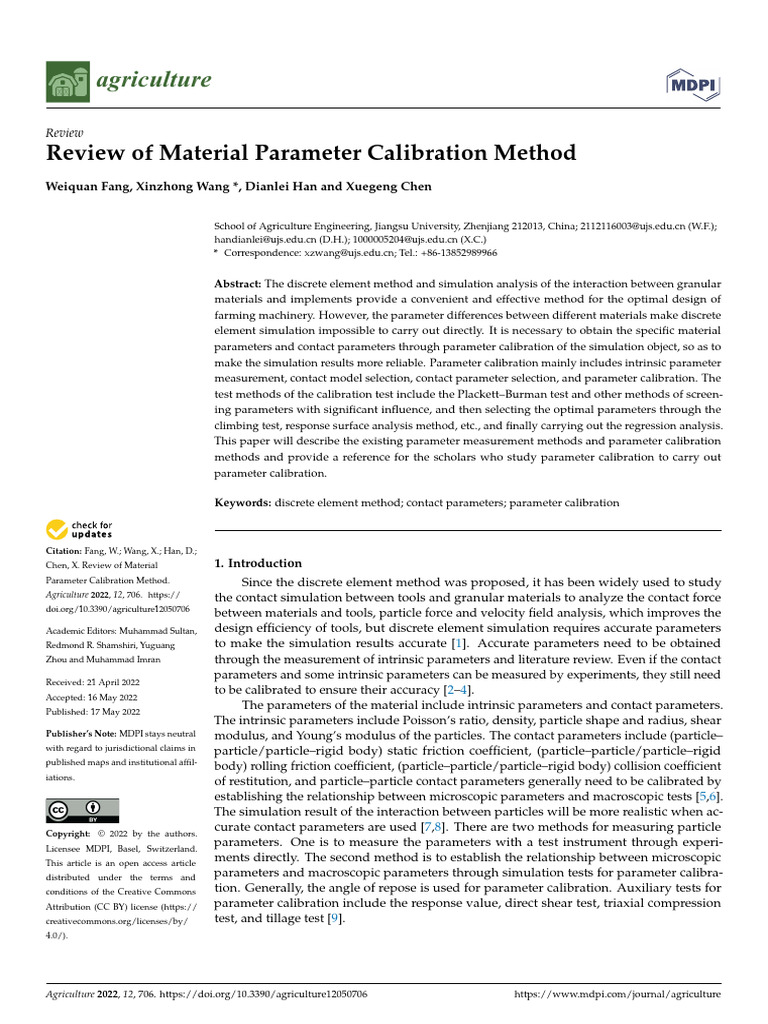 Agriculture 12 00706 | PDF | Young's Modulus | Stress (Mechanics)
