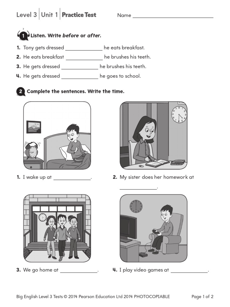 Big - Eng - Level3 - U01 - PT | PDF