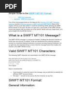SWIFT MT103 Message Format Cheatsheet Faisal Khan LLC | PDF | Computing ...