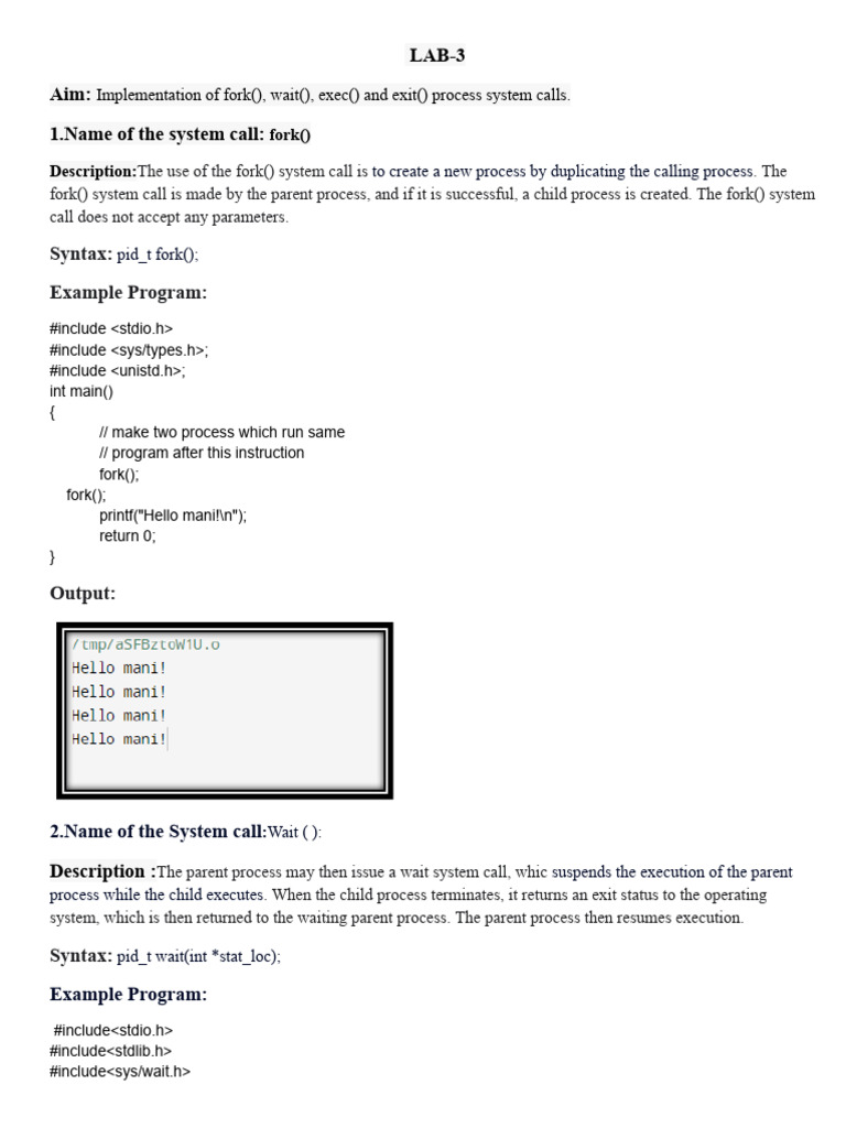 Os Lab - 3 | PDF | Programming | Computer Program