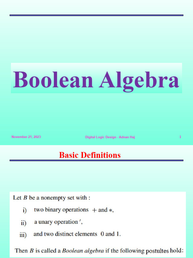 Boolean Algebra Show 2 Pdf Boolean Algebra Teaching Mathematics