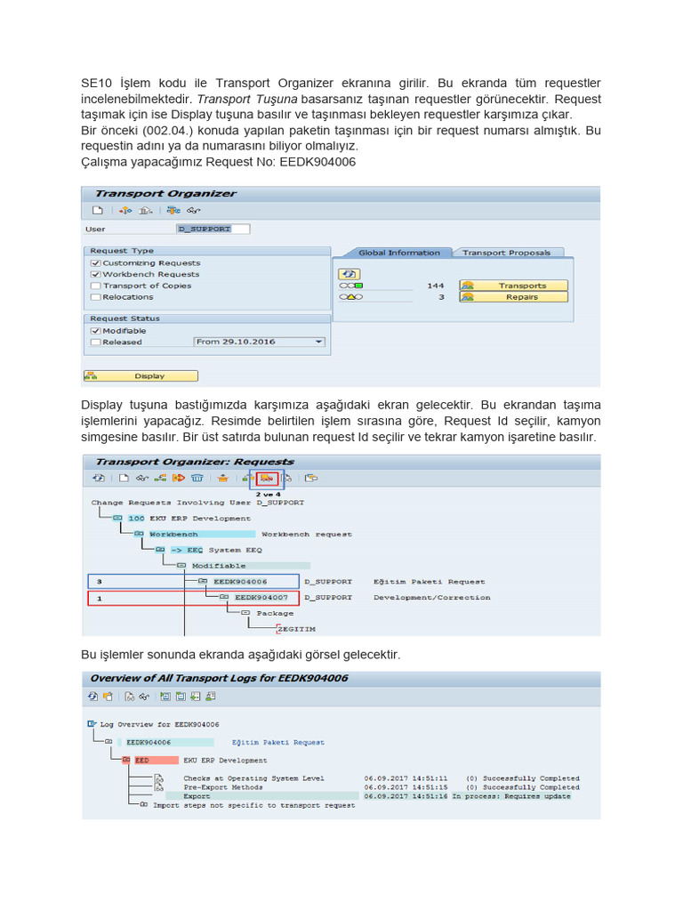 SAP Request Taşıma | PDF