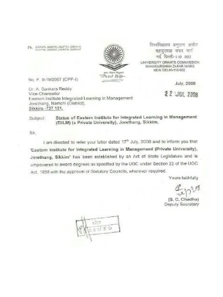 Ugc Letter | PDF