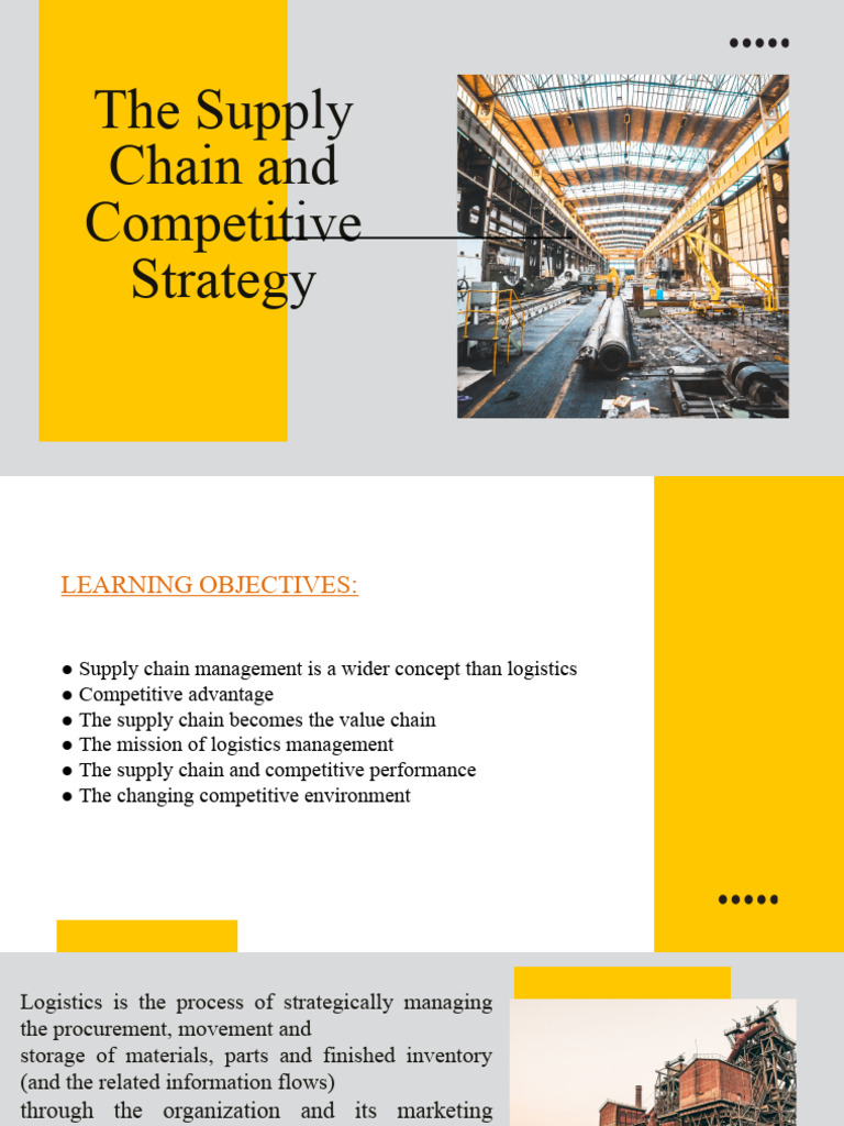 Supply Chain Management & Competitive Strategy | PDF | Supply Chain | Logistics