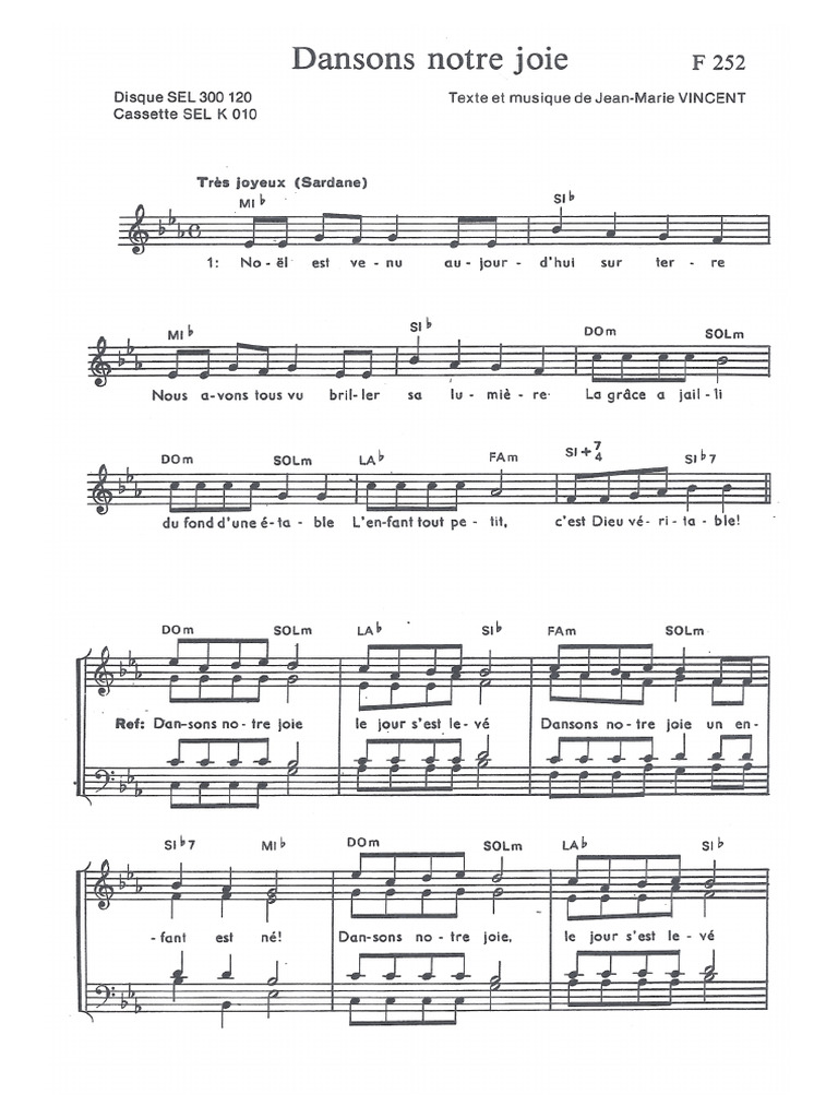 Dansons Notre Joie | PDF