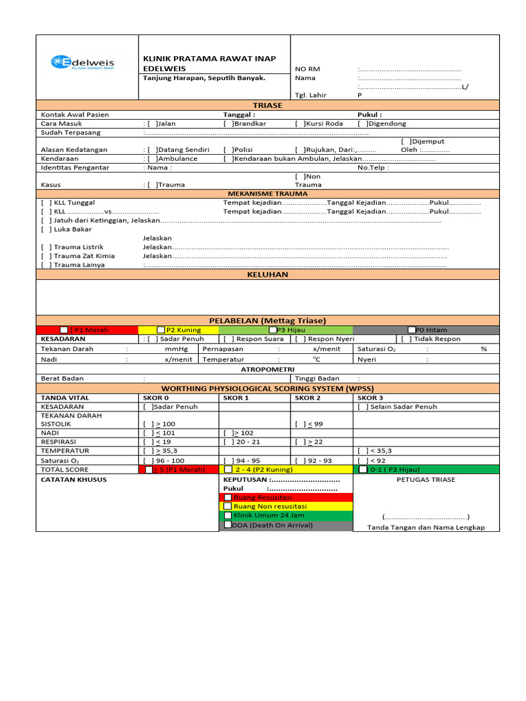 Skrining Pasien Resiko Tinggi IGD&triase | PDF