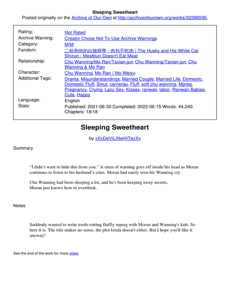 Sleeping Sweetheart | PDF
