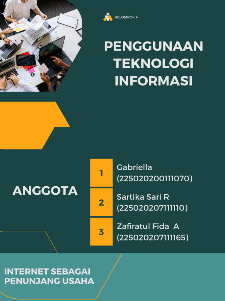 Penggunaan Teknologi Informasi (PPT Kel 4) | PDF