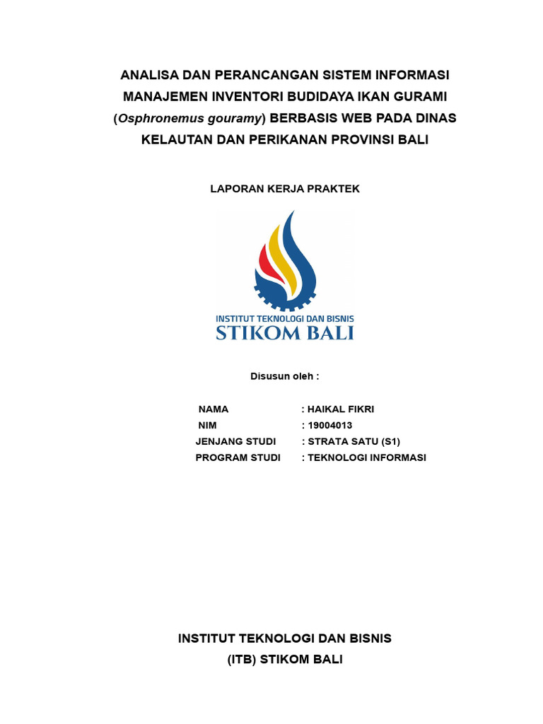 Analisa Dan Perancangan Sistem Informasi Manajemen Inventori Budidaya ...