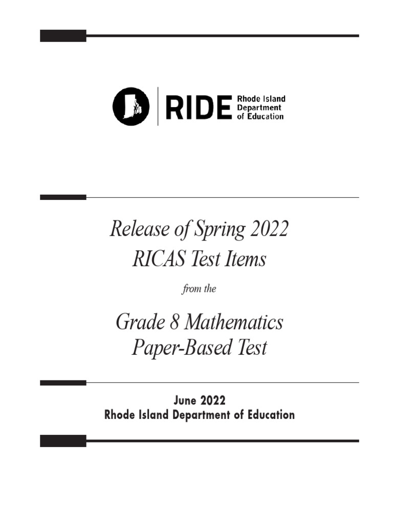 RICAS 2022 Gr8 Math RID ADA | Download Free PDF | Area | Cartesian ...