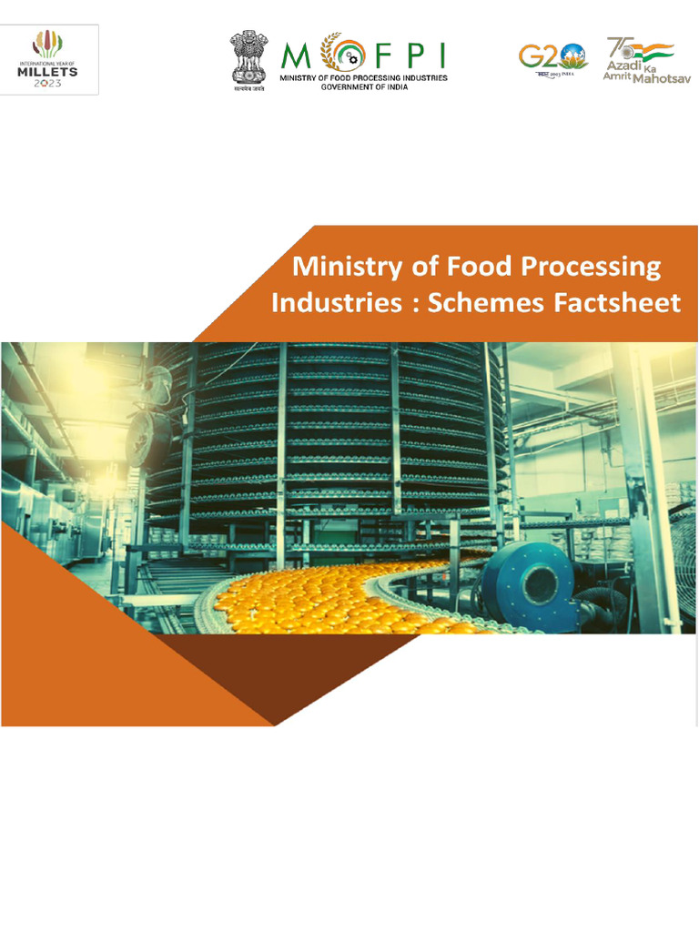 MoFPI Schemes Factsheet | PDF | Economies | Business