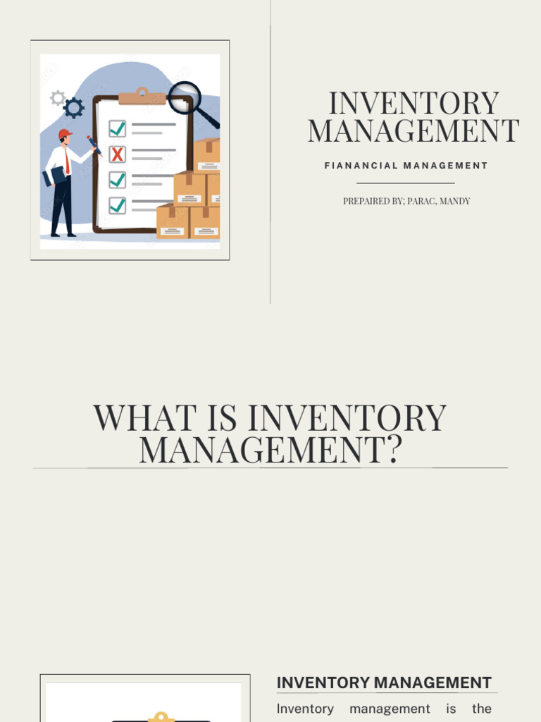 FM Inventory Reporting | PDF | Inventory | Lean Manufacturing