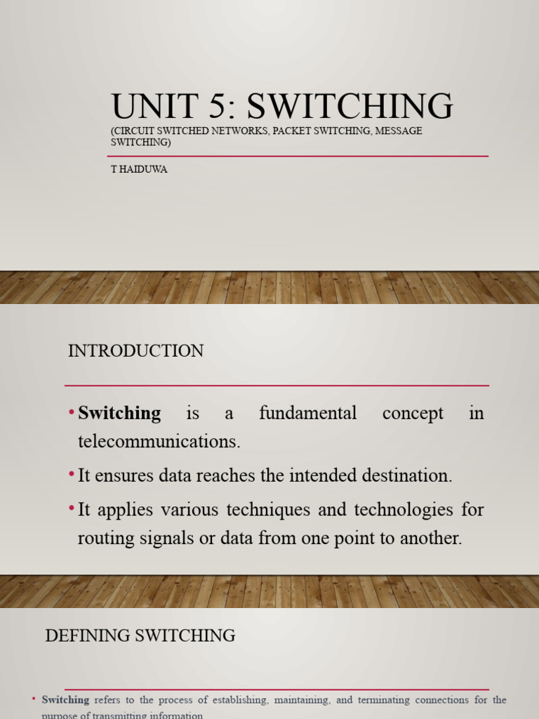 Switching Techniques | PDF | Packet Switching | Computer Network