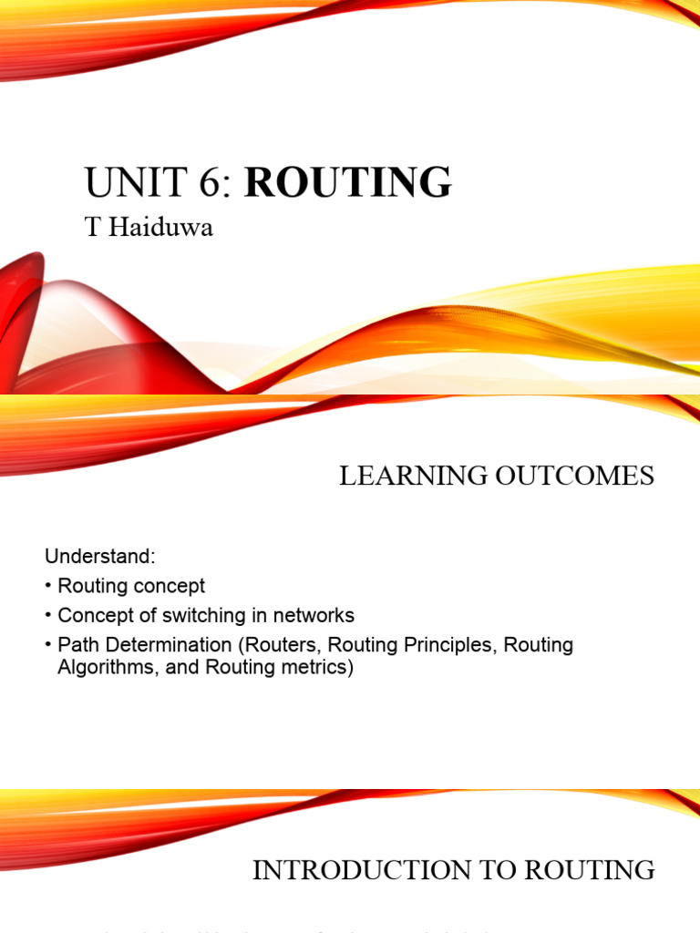 Routing | PDF | Routing | Computer Network Routing | PDF | Routing | Computer Network