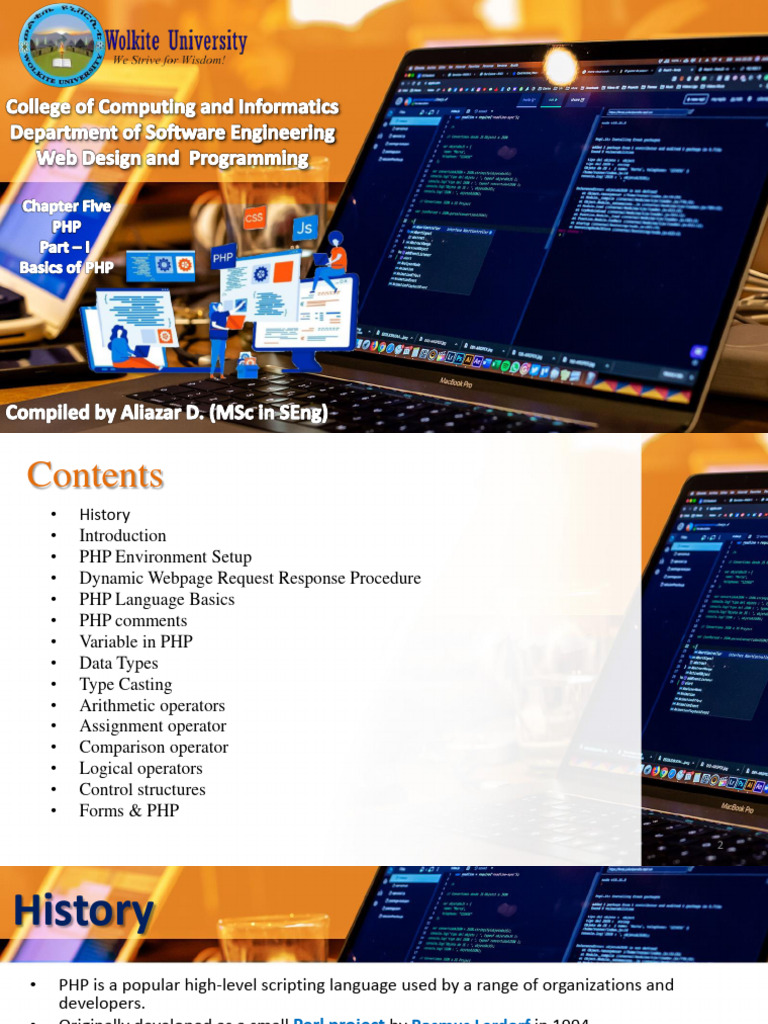 Web CH 5 - PHP Part 1 | PDF | Php | World Wide Web
