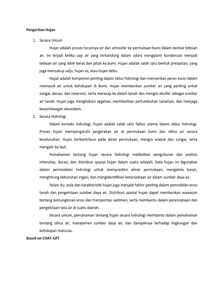 Pengertian Hujan | PDF