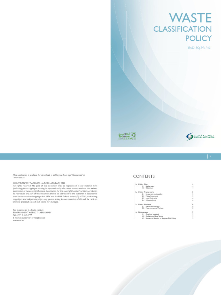 Waste Classification Policy | PDF | Waste | Waste Management