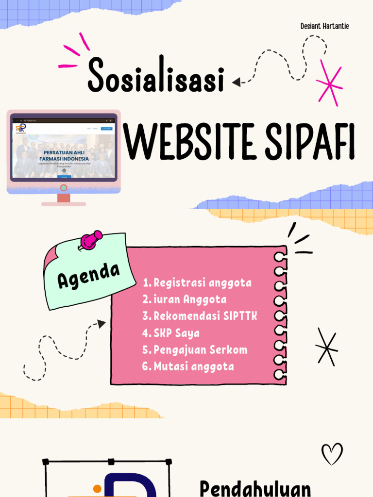 Panduan Registrasi Anggota SIPAFI | PDF