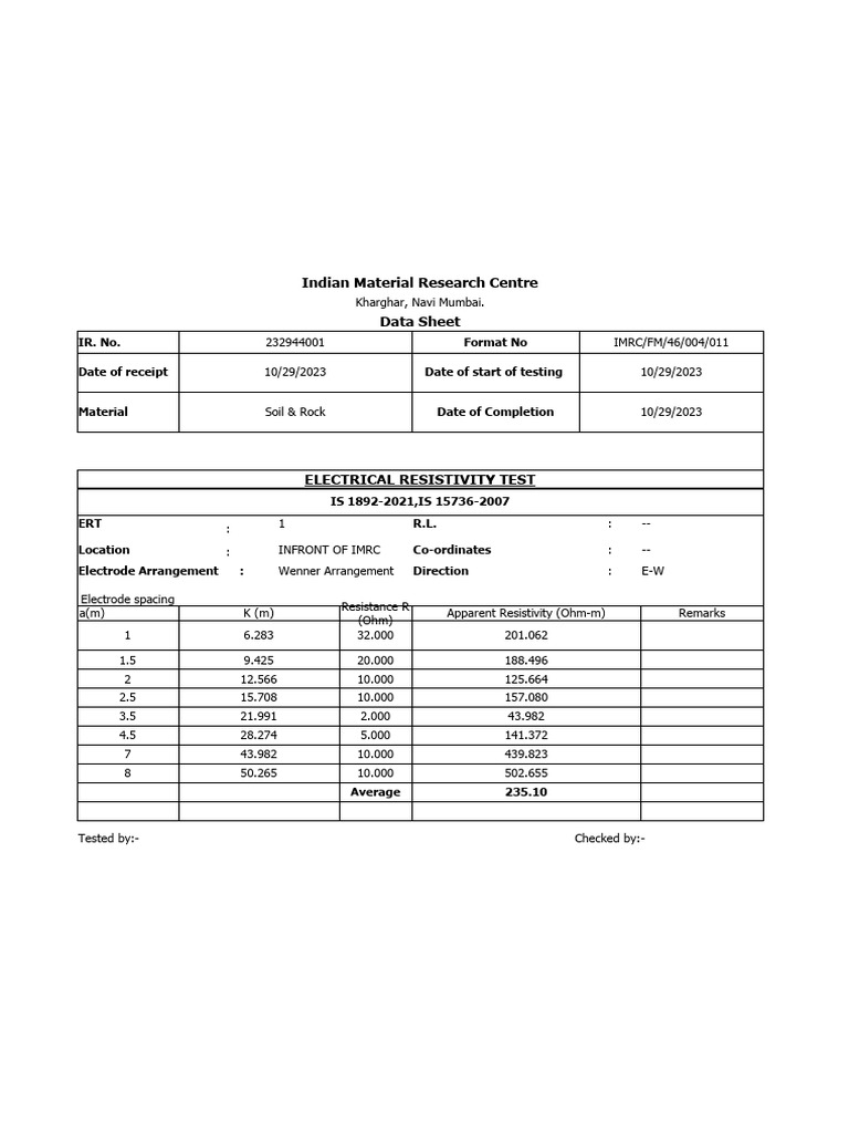 Ert Data Sheet Pdf