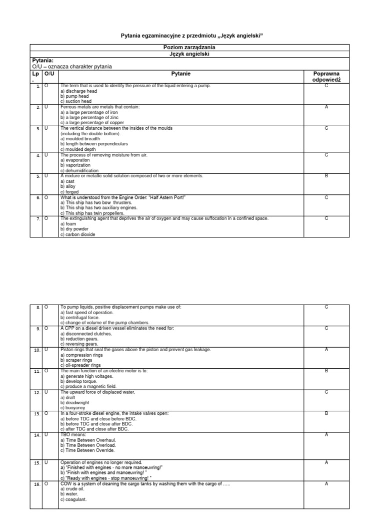 F1-P8-J Zyk Angielski | PDF | Engines | Piston