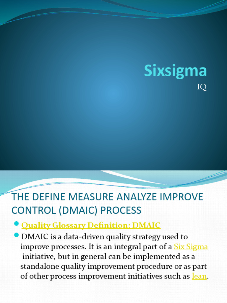 Six Sigma | PDF | Six Sigma | Systems Science
