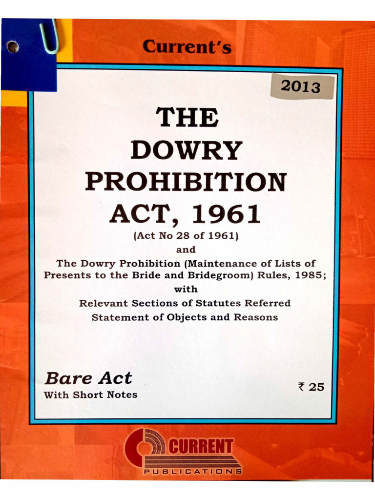 Dowry Prohibition Act, 1961 - 0 | Download Free PDF | Marriage | Government