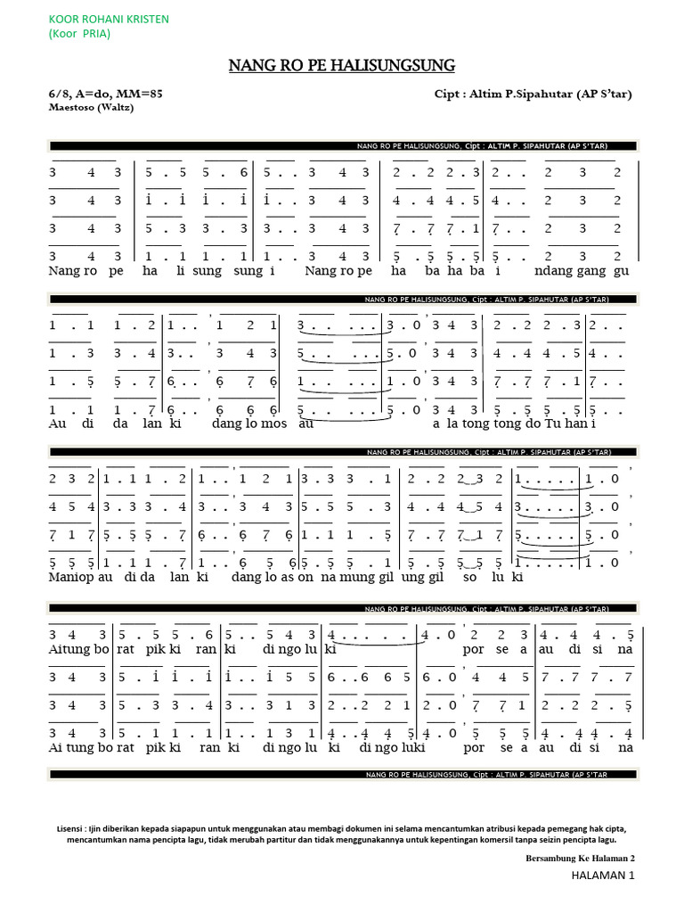 Nang Ro Pe Halisungsung I - KOOR PRIA | PDF